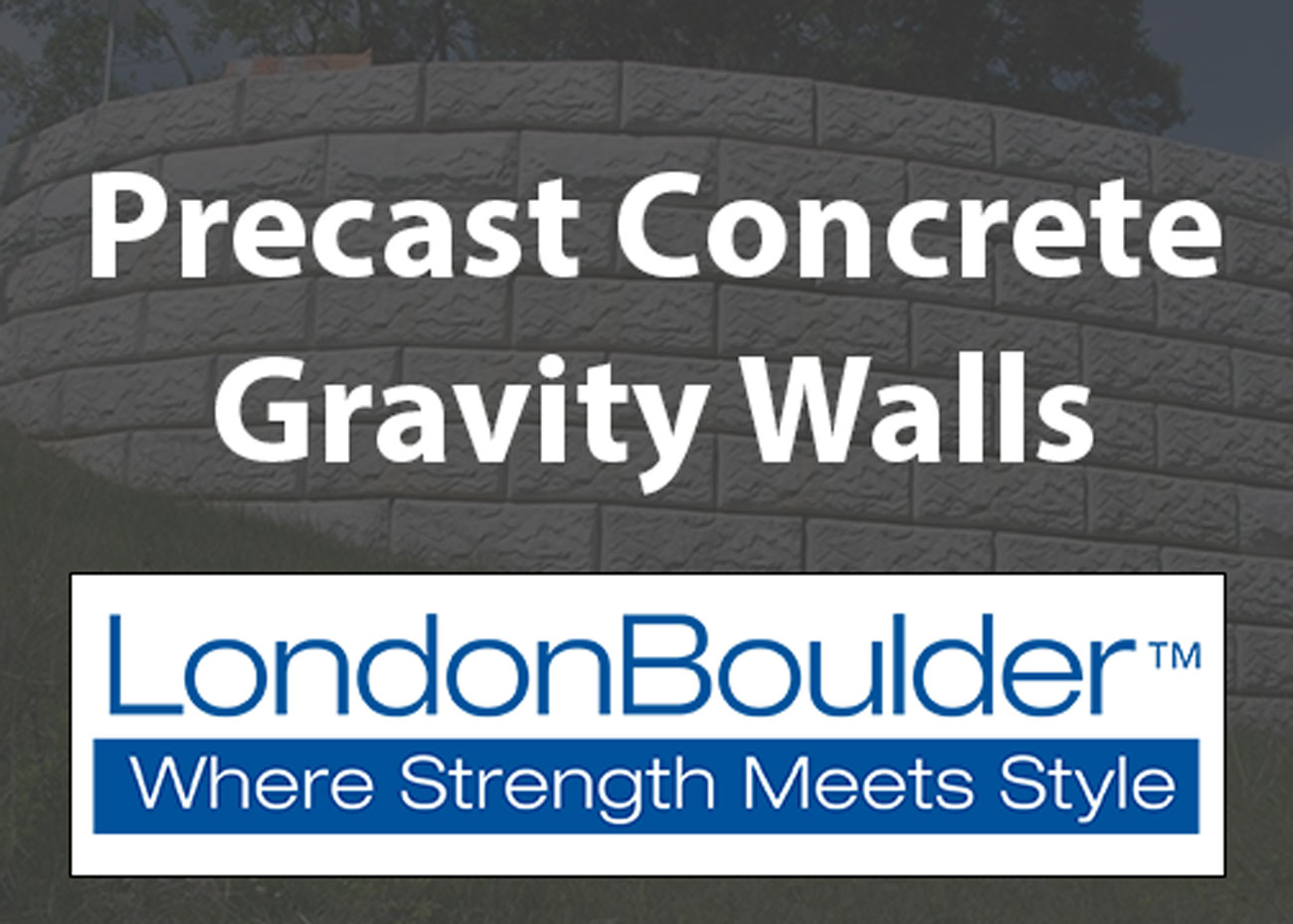 Gravity Retaining Wall: Precast Concrete Block System - BIG Block ...
